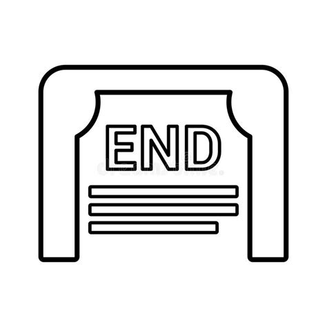 Cessation Conclusion End Icon Black Vector Graphics Stock Vector Illustration Of Graphics
