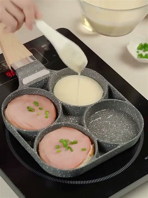 인덕션 전기 가스 가능한 눌러 붙지 않는 계란 토스트 팬케이크 오믈렛 팬 스테이크 팬 아침식사만들기 달걀후라이 햄버거만들기 인덕션 쿠커 Youtube