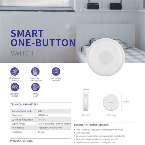 Mini Smart Home Zigbee Wireless Sos Emergency Butt Grandado