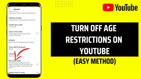 How To Turn Off Age Restriction On Youtube Youtube