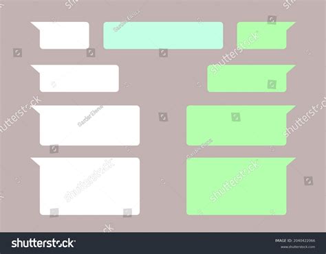 Chat Text Box Empty Messages Template Stock Vector Royalty Free 2040422066 Shutterstock