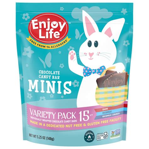 Enjoy Life Foods Chocolate Candy Bars Minis Variety Fig App