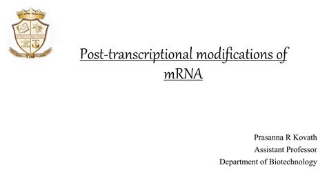Post Transcriptional Modifications Pptx