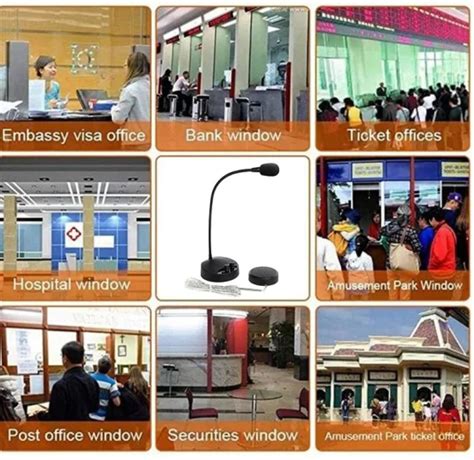 Dual Way Talk Through Store Office Window Glass Counter Intercom Speaker System Two Speaker