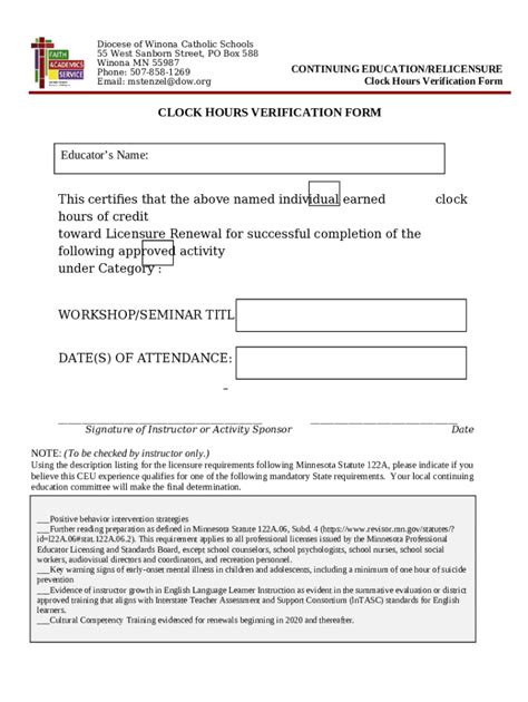 Staff Of The Diocese Of Winona Doc Template Pdffiller