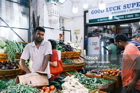 신선한 과일과 채소가 있는 북적이는 야외 시장에서 성인 남성 두 명 계절에 대한 스톡 사진 및 기타 이미지 계절 고추류