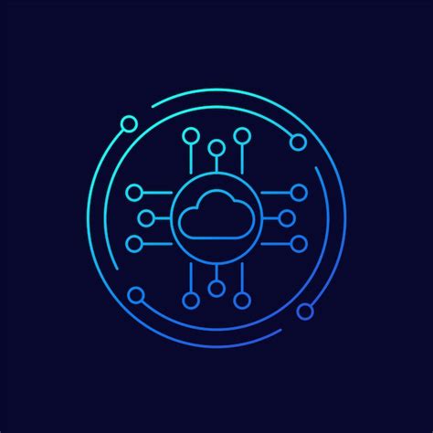 premium vector cloud platform icon linear design
