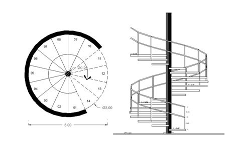 How To Draw Spiral Staircase In Autocad 2d Jennifer Dombant