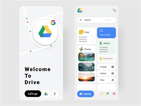 Free Google Drive Redesign UI Kit Behance