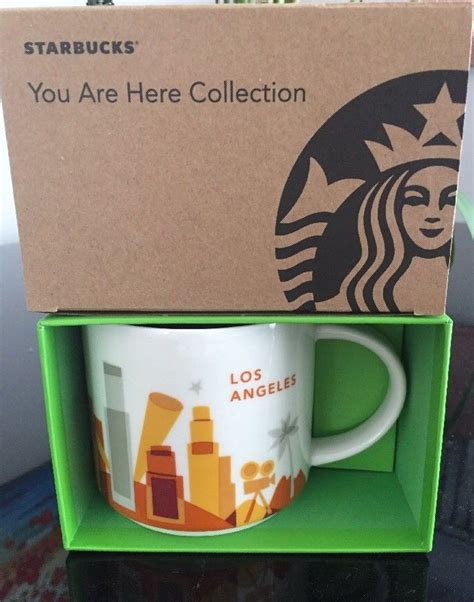 New Starbucks Los Angeles Coffee Mug You Are Here Movie Camera Beach