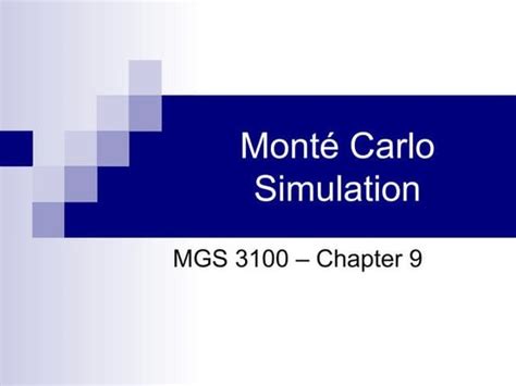 monte carlo simulation ppt