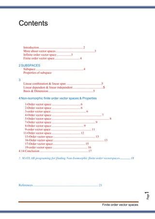 Finite Order Vector Spaces PDF Maps Navigation