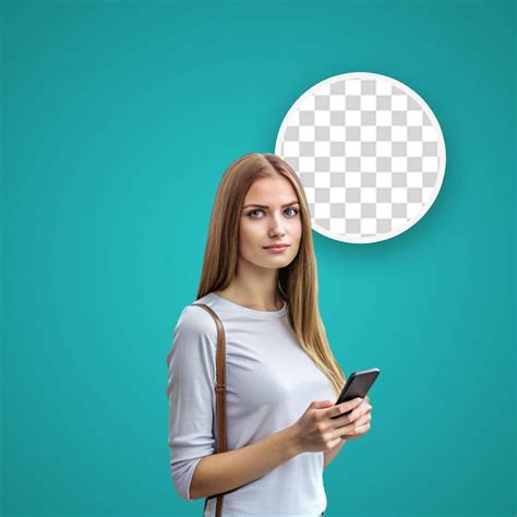 Premium Psd Girl Using Mobile Phone To Contact Friend After College Texting As Walking Along