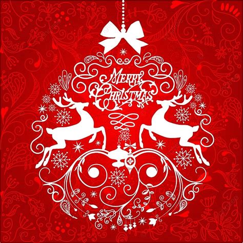 빨간색과 흰색 크리스마스 공 그림 템플릿 Psd 다운로드 디자인 자료 다운로드