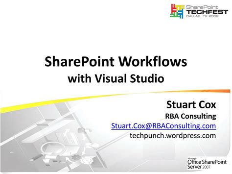 Ppt Sharepoint Workflows With Visual Studio Powerpoint Presentation