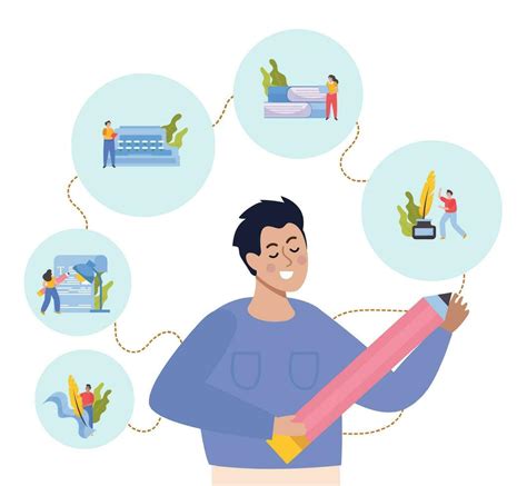 Writers Dreams Flat Compositions 28571640 Vector Art At Vecteezy