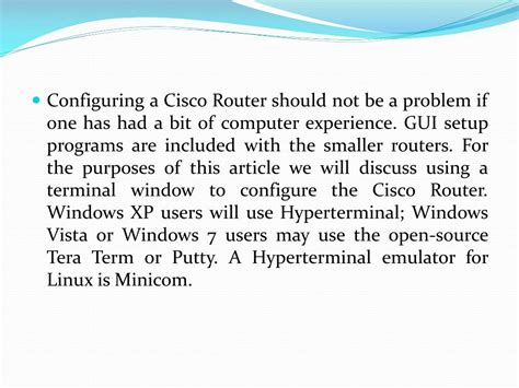 PPT How To Configure A Cisco Router PowerPoint Presentation Free Download ID