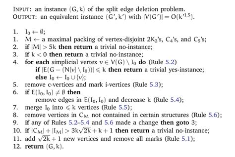 A Summary Of Our Kernelization Algorithm For Split Edge Deletion