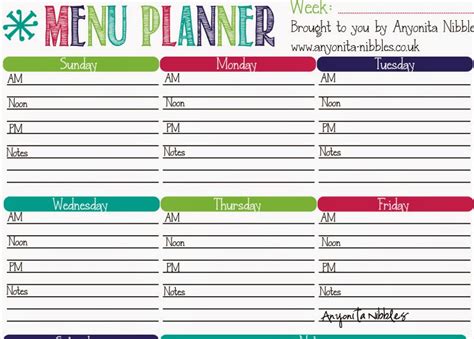Anyonita Nibbles Gluten Free Recipes Free Grocery List And Menu Planner