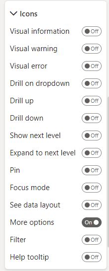 How To Turn Off The Some Of The Visual More Options Feature In Power Bi Service Power Bi
