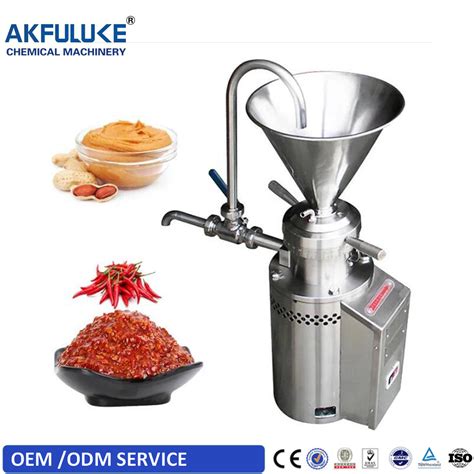 Stainless Steel Food Grade Horizontal Type Colloid Mill Price Peanut Butter Processing Machine