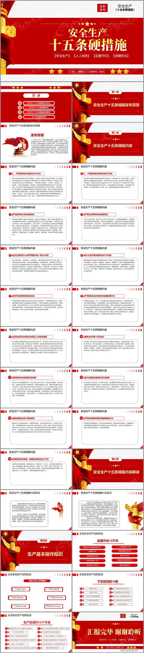 2022年安全生产十五条硬措施学习ppt下载红动中国