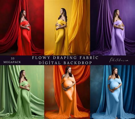 Flowy Draping Fabric Digital Backdrops Flowing Fabric Backdrops