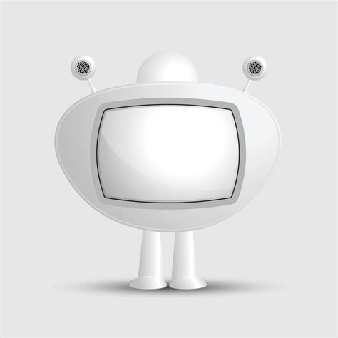 Speech Bubbles Robots Television For Text In Bright Colors Stock Image
