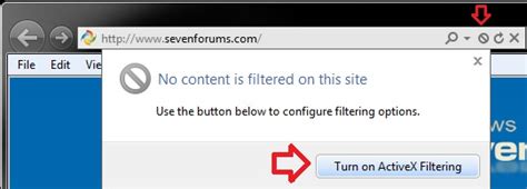 Internet Explorer Activex Filtering Turn On Or Off Tutorials