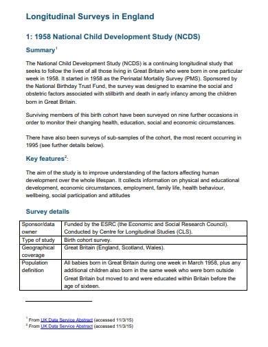 Free 10 Longitudinal Research Samples And Templates In Pdf Ms Word