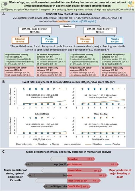 Oral Anticoagulation In Device Detected Atrial Fibrillation Effects Of Age Sex Cardiovascular