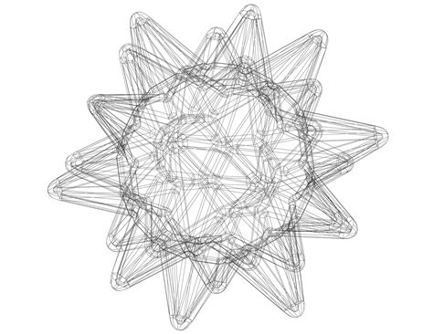 Wireframe Shape Stellated Truncated Icosahedron 3d Print Model By