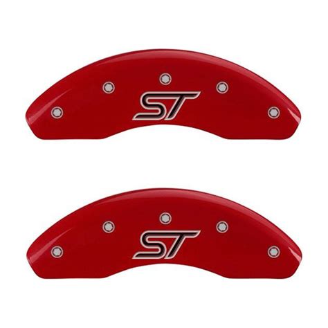 Mgp 4 Caliper Covers Engraved Front And Rear St Red Finish Silver Ch Fits