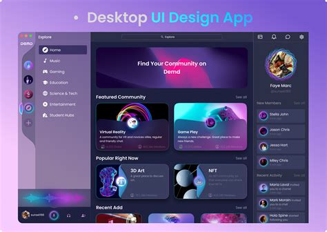 Desktop Ui Design App 1 Images Behance