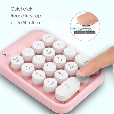 Wireless Numeric Keypad Keys With G Mini Portable Silent Number Pad USB Receiver Financial