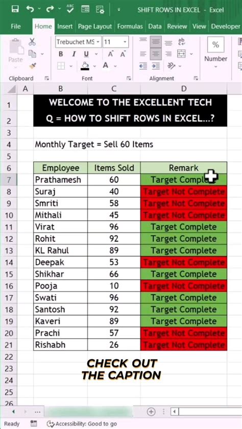 Shift Rows In Excel Like A Pro