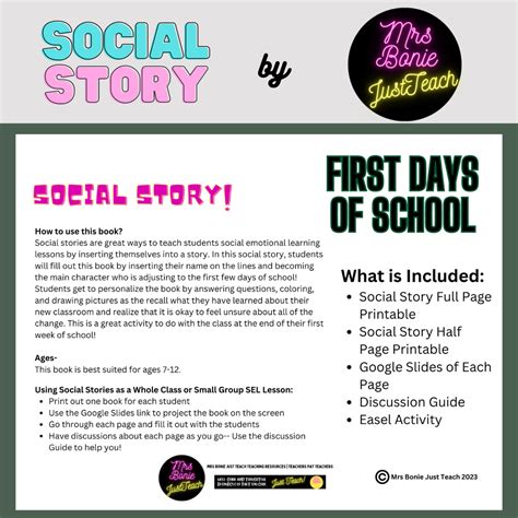 First Day Of School Interactive Book Printable Beginning Of The Year Sel Lesson And Activity