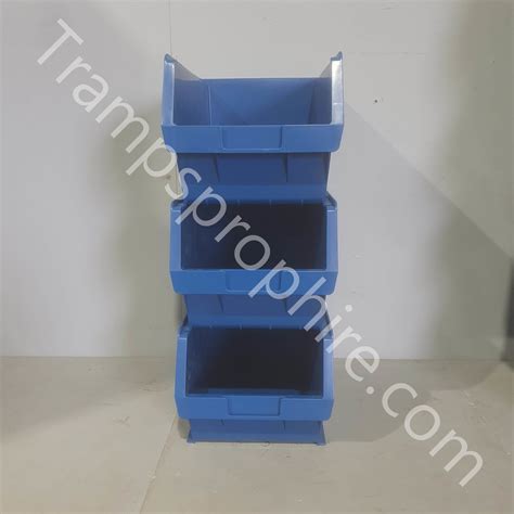 Workshop Stacking Storage Bins Tramps Prop Hire