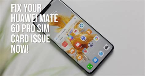 Huawei Mate 60 Pro Not Detecting SIM Card Here S What To Do Seber Tech