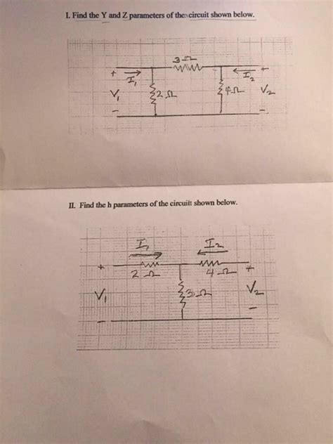 solved find the y and z parameters of the circuit shown