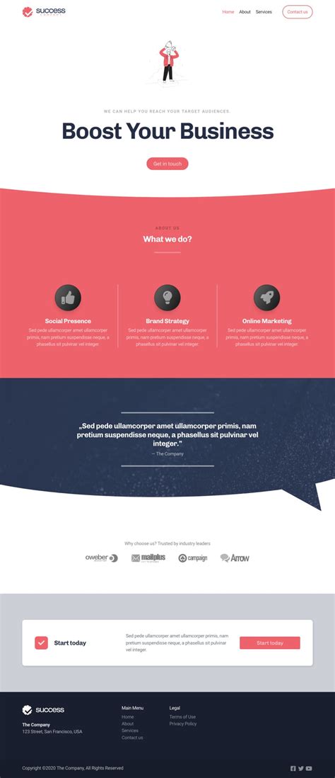 Success Template Fully Customizable Theme For Business Success And Growth Kopage