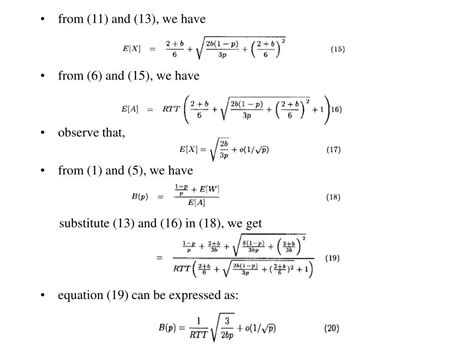 ppt modeling tcp throughput a simple model and its empirical validation powerpoint