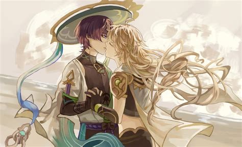 Aether Scaramouche And Wanderer Genshin Impact Drawn By Zicheyouxue