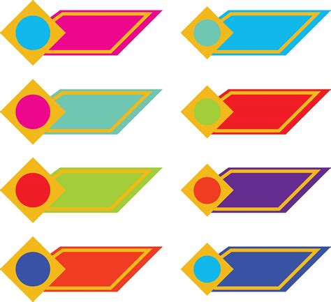 Colorful Free Vector Web Button Set Free Vector 11061015 Vector Art At