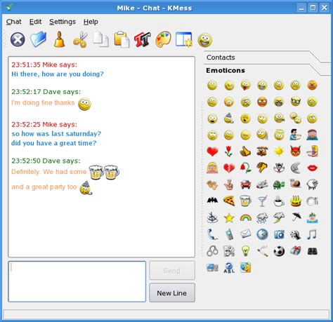 Controls Android Chat Application Smiley Stack Overflow