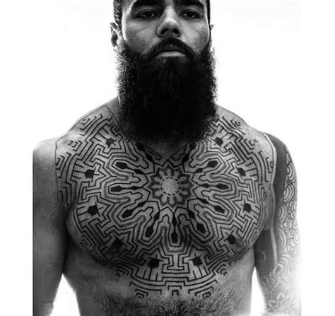 50 Tribal Chest Tattoos For Men Masculine Design Ideas