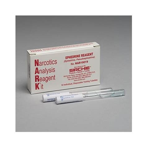 Sirchie Nar10019 Nark Test Ephedrine Reagent Ephedrine Pseudoephedrine Box Of 10 Copsplus