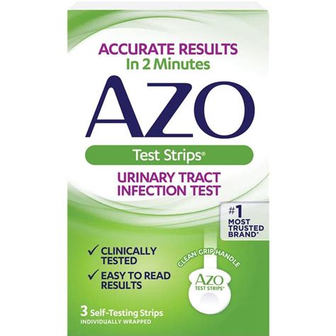 Azo Azo Uti Test Strip Box Of 3 Strips Shelhealth