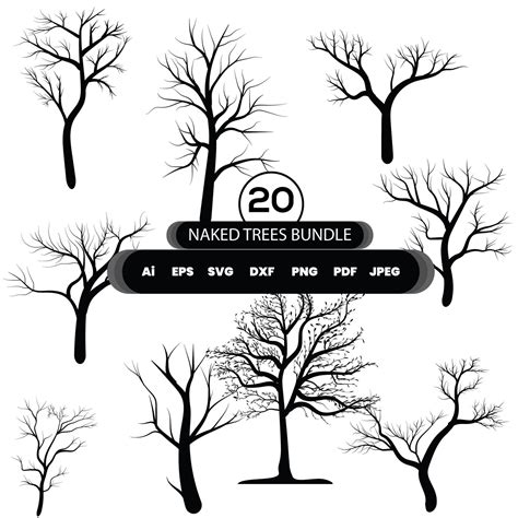 20 Naked Trees Svg Naked Trees Bundle Tree Svg Naked Trees Etsy