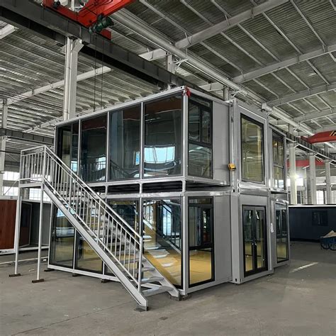 2 Story Layer House Quick Installation Expandable Flat Pack Container